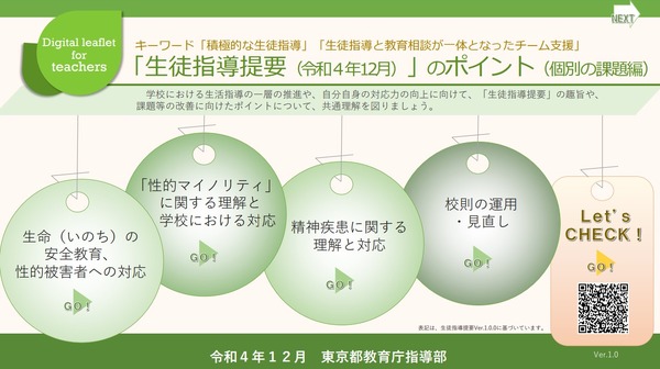 生徒指導提要12月改訂版「デジタルリーフレット」作成…都教委 2枚目の写真・画像 | 教育業界ニュース「ReseEd（リシード）」